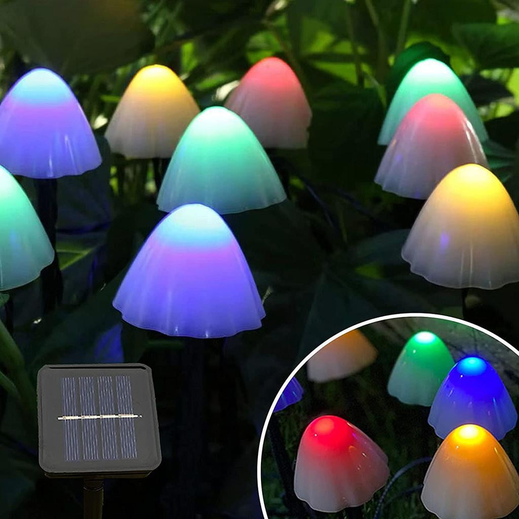 Lámparas Solares en Forma de Hongo Decoraciones Lindas Luces de Cadena ...