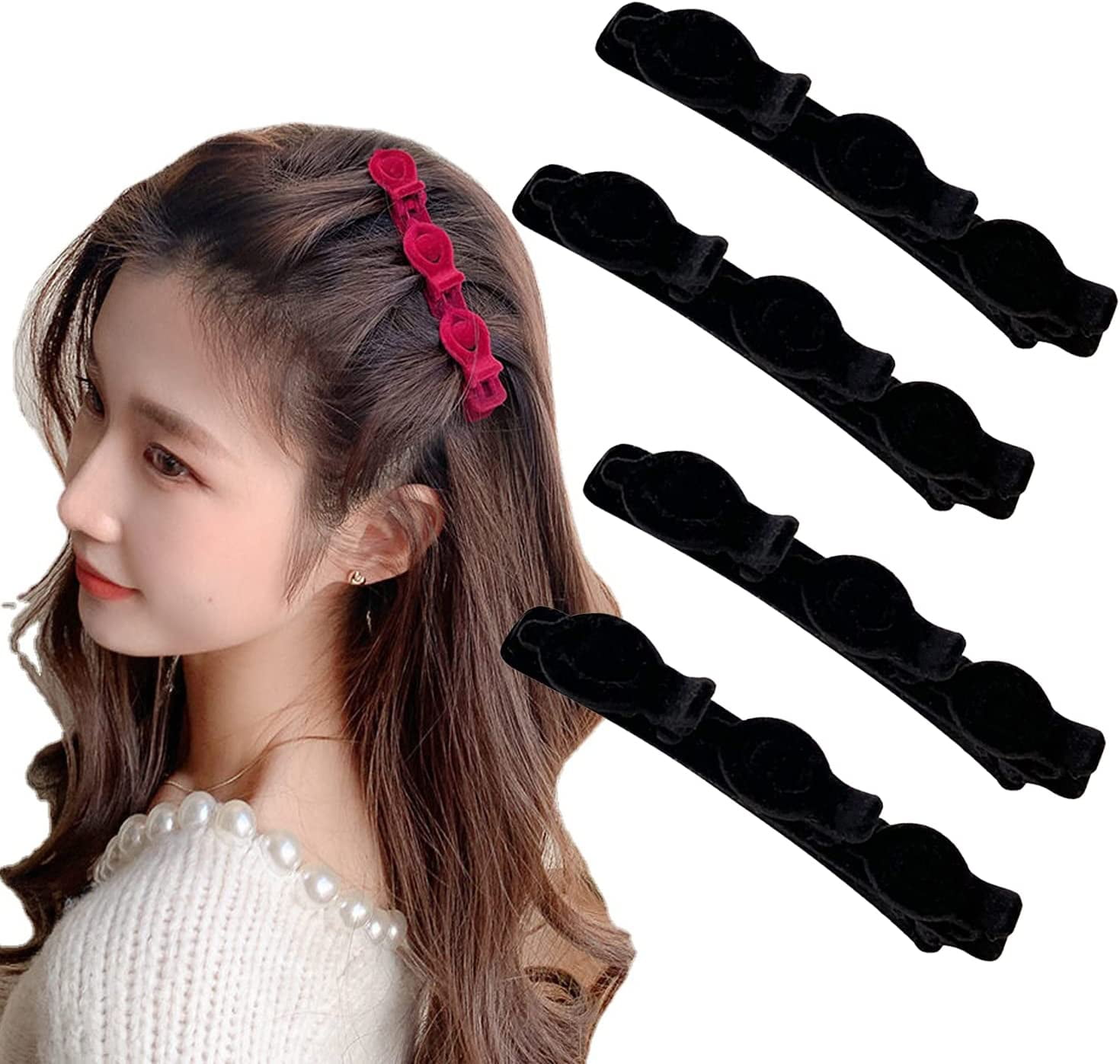 Duck Bill Styling Hair Clips,Braided Hair Clips for Women,Triple Hair ...