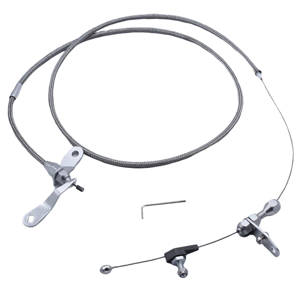 For Stainless Braided Transmission Kick Down Cable Assembly Detent ...