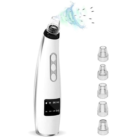 Pimple Vacuum,Nose Facial Electric Acne with 5 Probes USB Rechargeable ...