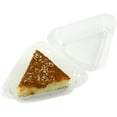 Pactiv CI89019 Disposable Clear Hinged Plastic Pie-Wedge Container 5.4 ...