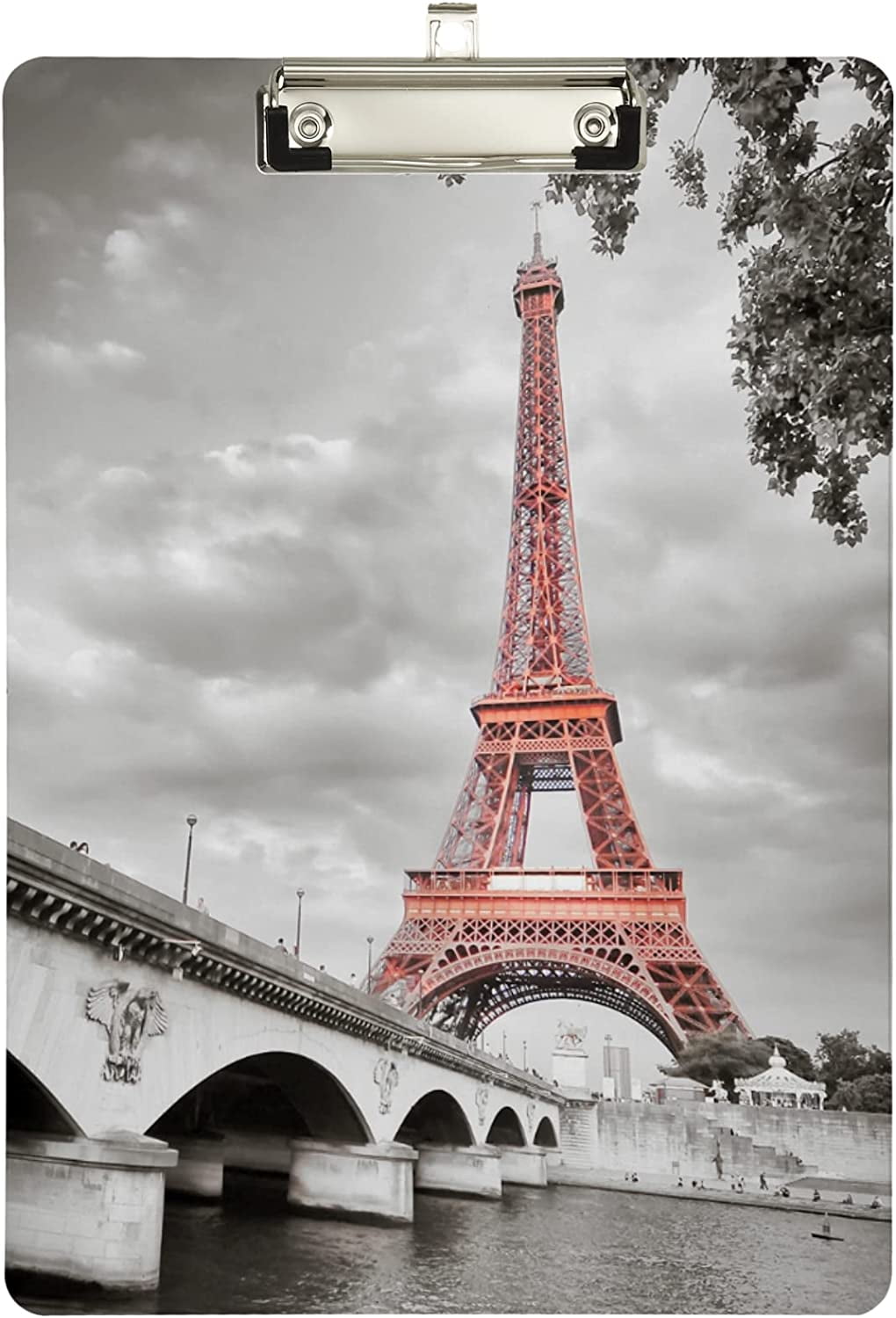 FMSHPON Stylish Eiffel Tower Paris in Monochrome Style Clipboard ...