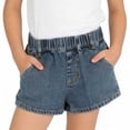 Aezemi Toddler Girls Elastic Waist Jean Shorts, Comfy Outer Summer ...