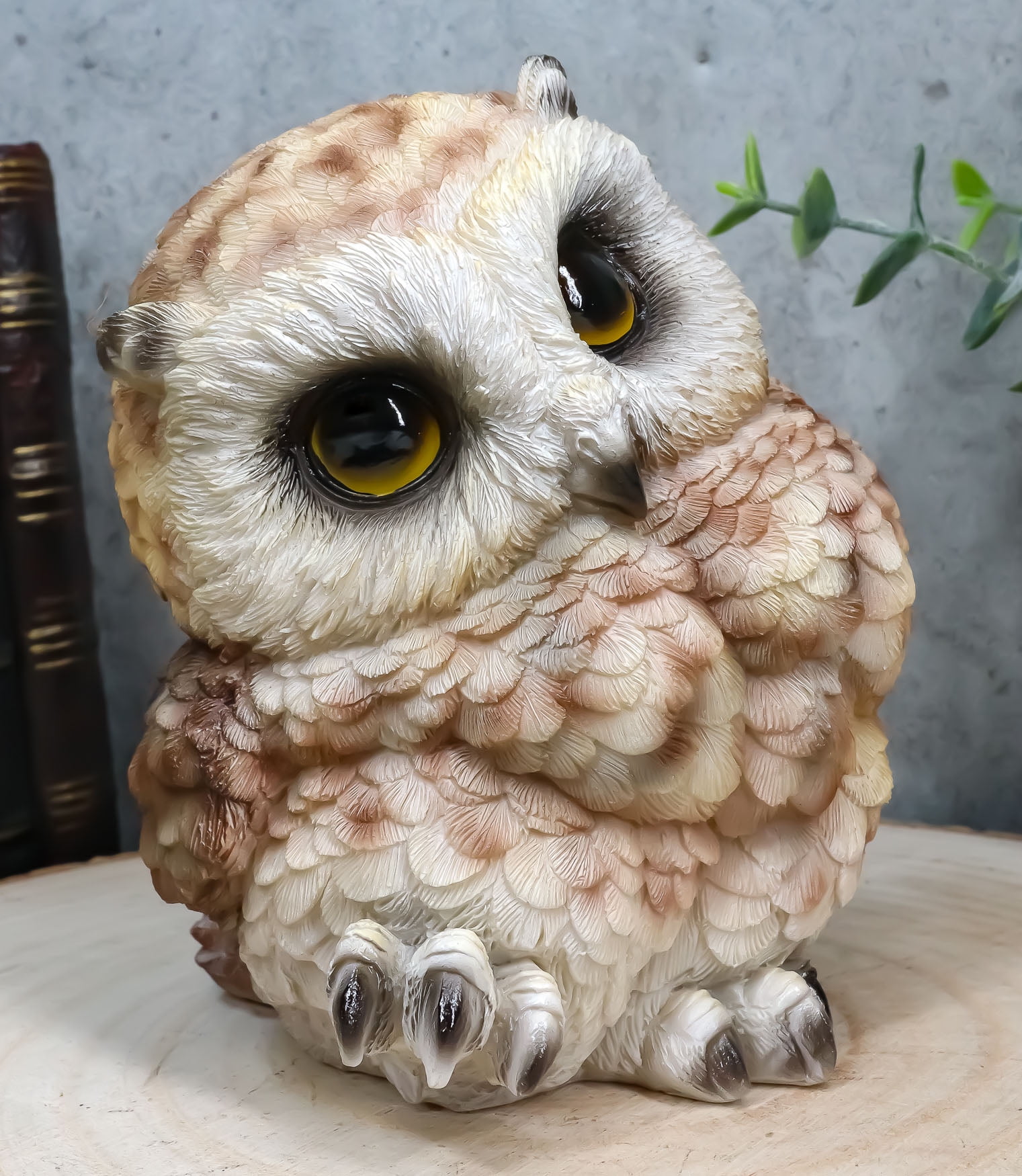 Statues Home Décor Brown Owl Gray Owl Clay Owls with Japanese Writing ...