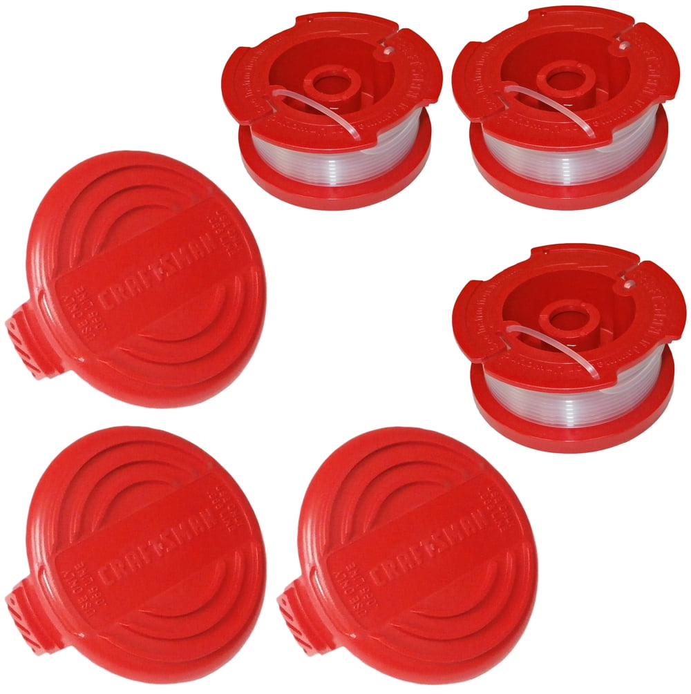 Craftsman Pack of Genuine OEM Replacement 3 Spools and 3 Caps ...