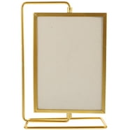 Brass Trimmed Fluted Glass Tabletop Picture Frame Fits up to a 5"x7 ...