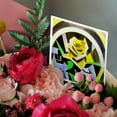 3drose, Yellow Rose Geometric Style with Art Deco Influence, 6 Greeting ...