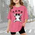 Bjutir Girls Shirts Summer Graphic Print Short Sleeve Crew Neck Tops ...