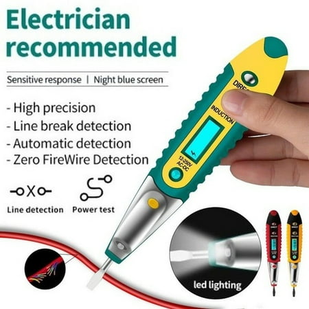 3 Colors Multi Function Non-contact Digital Test Pencil Tester Display ...