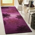 SAFAVIEH Soho Fiesta Celebration Wool Area Rug, Purple, 6' x 6' Round ...