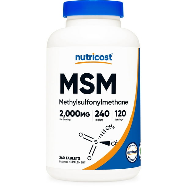 Nutricost MSM Tablets (Methylsulfonylmethane) 2000mg, 120 Servings ...