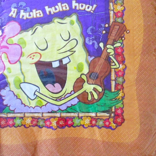 Spongebob Squarepants 'Luau' Lunch Napkins (16ct) - Walmart.com ...