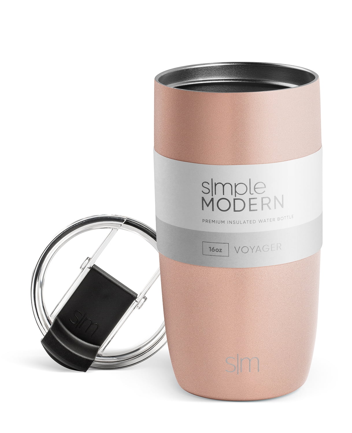 Simple Modern 16oz. Voyager Travel Mug Tumbler with Clear Flip Lid ...