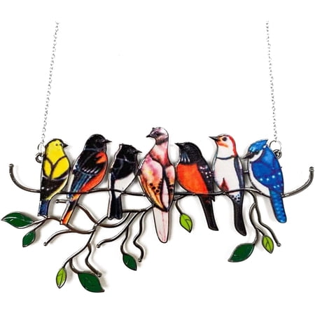 Red Cardinal Birds Window Hangings Birds Window Panel Hangings with ...