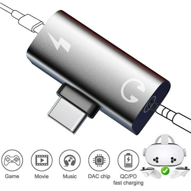 2IN1 USB-C to 3.5mm Headphone Jack Adapter, 30W PD Fast Charging ...