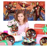 Iron Man Party Supplies Plates Decorations Birthday Cake Topper Banner ...