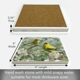 CounterArt "Style 1 Goldfinch" 1 Pack Single Absorbent Stone Tumbled ...