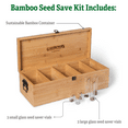 Gardener's Supply Company Bamboo Seed Saver Kit with Glass Seed Vials ...