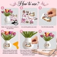 12 Sheets 12 Style PVC Stickers Heat Transfer Film for Window ...