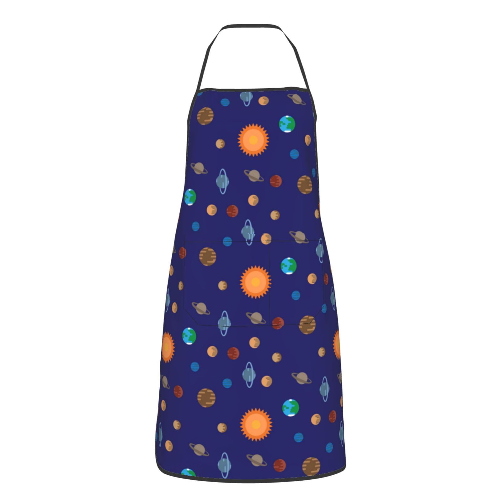 ZNDUO Universe Outer Space Galaxy Pattern Apron, Adjustable Bib Soft ...
