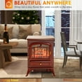 Greenpod Electric Fireplace Heater, 22" Indoor Freestanding Fireplace ...