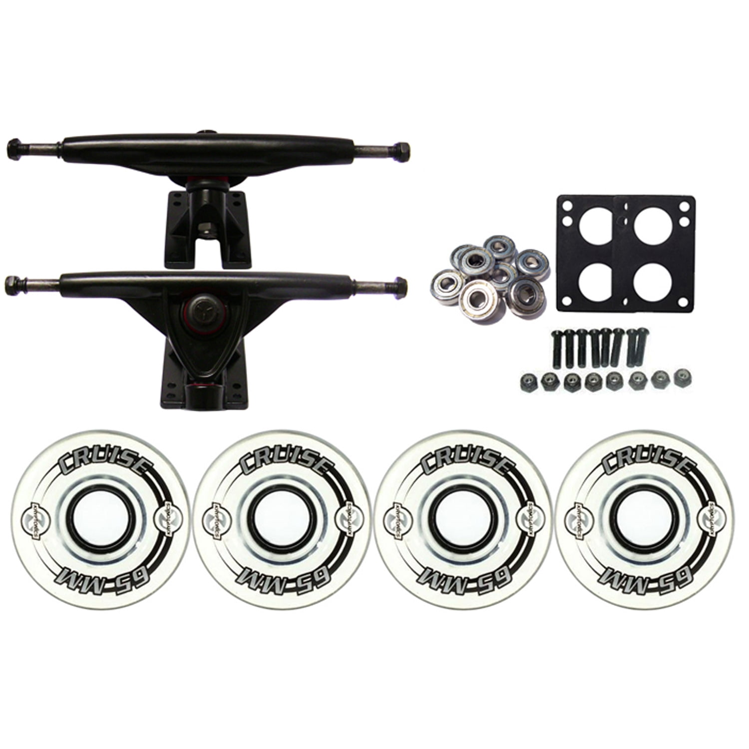KRYPTONICS CRUISE Truck Wheel Pack 65mm CLEAR 180mm Black - Walmart.com