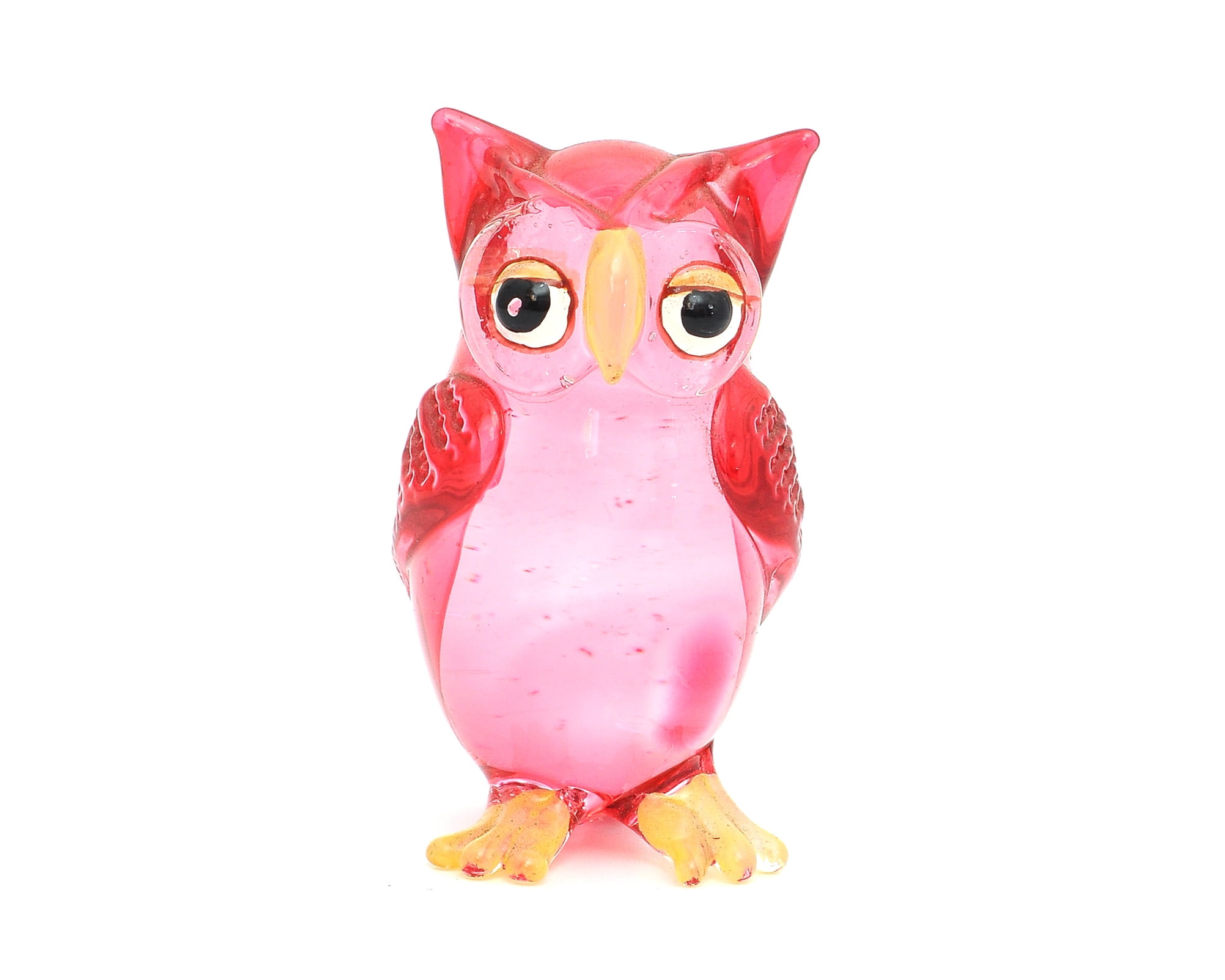 Red Owl Handmade Vietnamese Glass Figurine Statue - Walmart.com