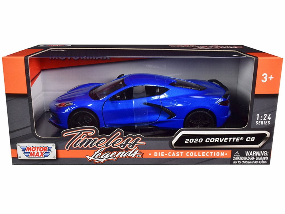 2020 Chevy Corvette C8 Stingray, Blue - Motor Max 79360BL - 1/24 scale ...