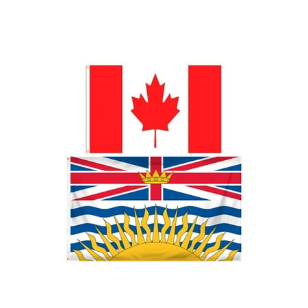 Canada & British Columbia Flag Set (2-Pack) (3 by 5 feet) - Walmart.ca