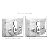 Lock Box with Folding Handle ? Durable Metal Storage Box with Stackable ...