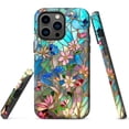 Case for iPhone 15 Pro, Stained Glass Bloom Flower Phone Case Drop ...