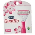 Schick Quattro Women's Razor Blade Refill Cartridges, 4 ct for Smoother ...