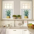 Retro Pineapple Kitchen Curtains Valance and Tier Set Summer Style ...