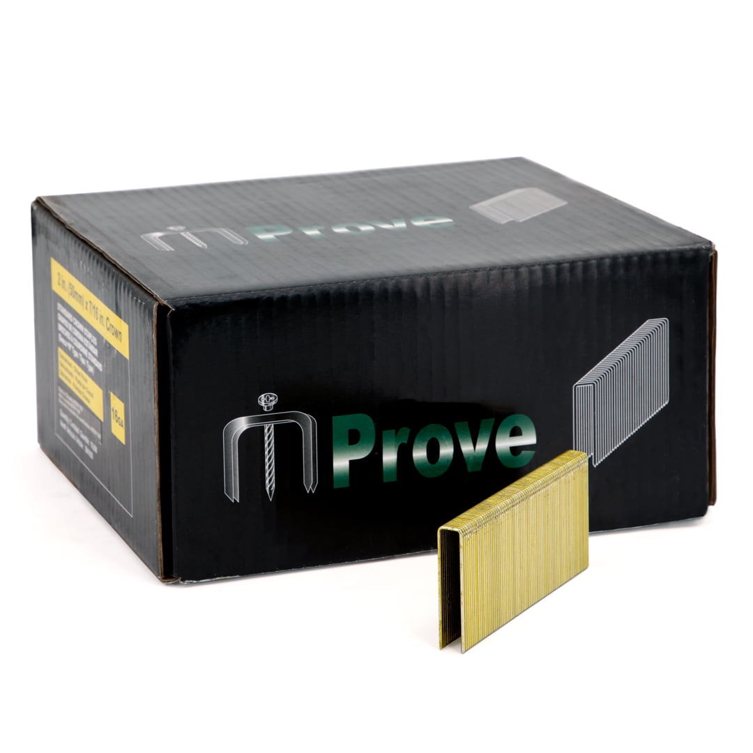 Mprove 16 Gauge Medium Crown Finish Staples 7/16in (11mm) by 2in (16mm ...