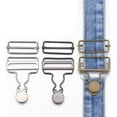 12 Sets Metal Buckles Dungaree Buckles with Rectangle Slider Fasteners ...