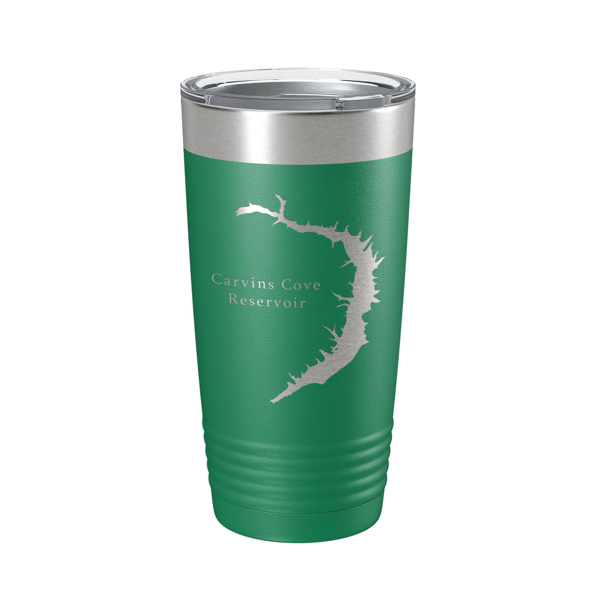Carvins Cove Reservoir Tumbler Lake Map Travel Mug Insulated Laser ...
