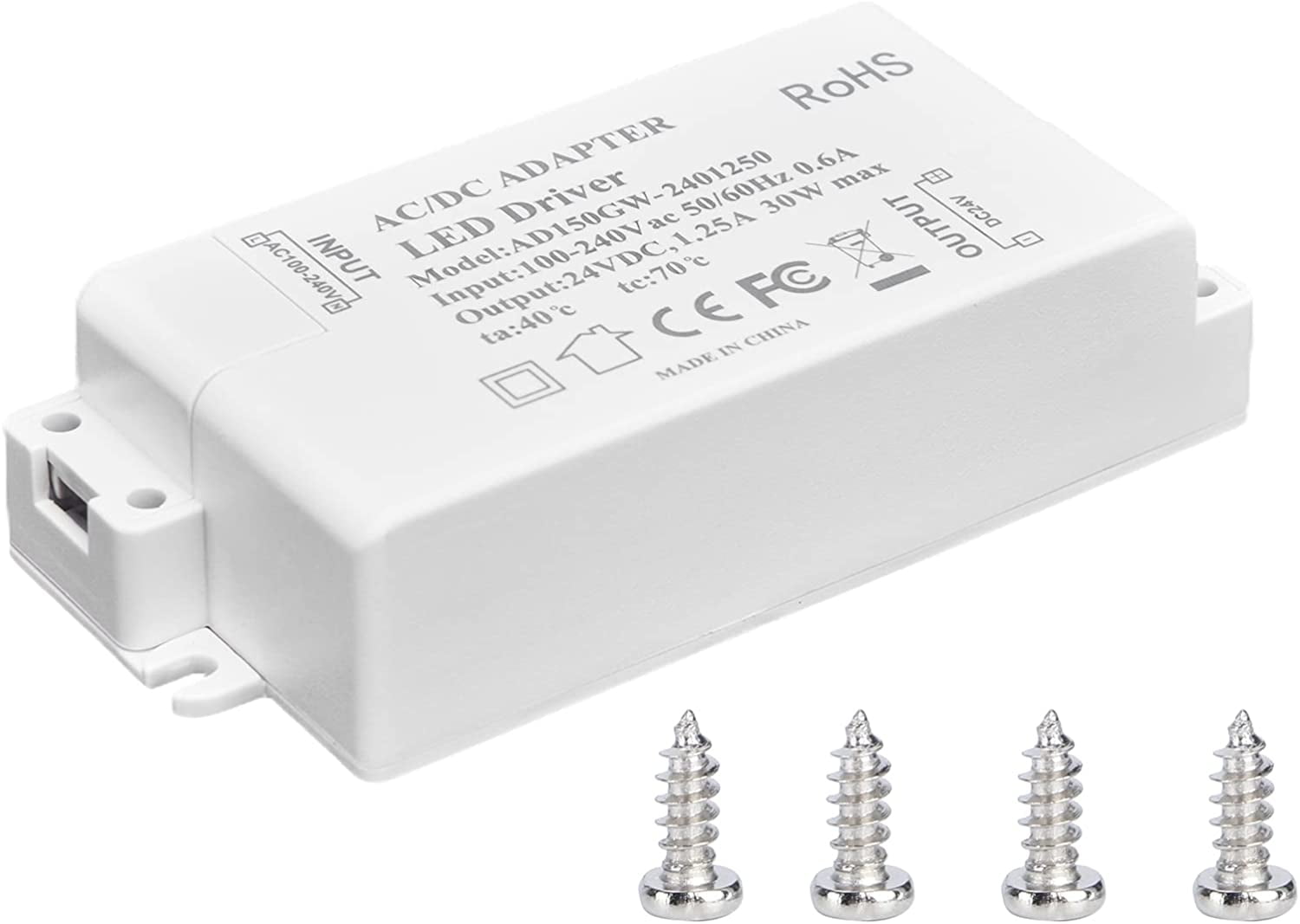 30W DC 24V 1.25A LED Driver Constant Voltage Professional LED Light ...