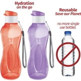 MILTON 12 oz Kids Reusable Water Bottles 6-Pack Leak‑Proof, Red ...