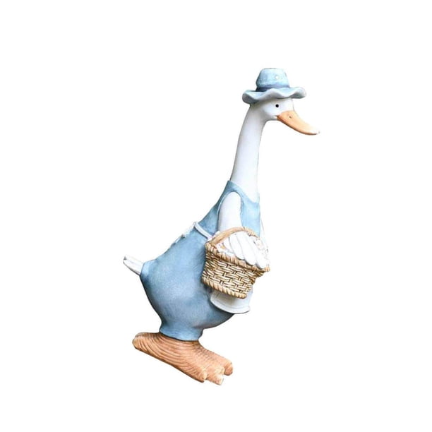 pitrice Garden Statue Cute Resin Duck Sculpture yard art Lawn Decor ...