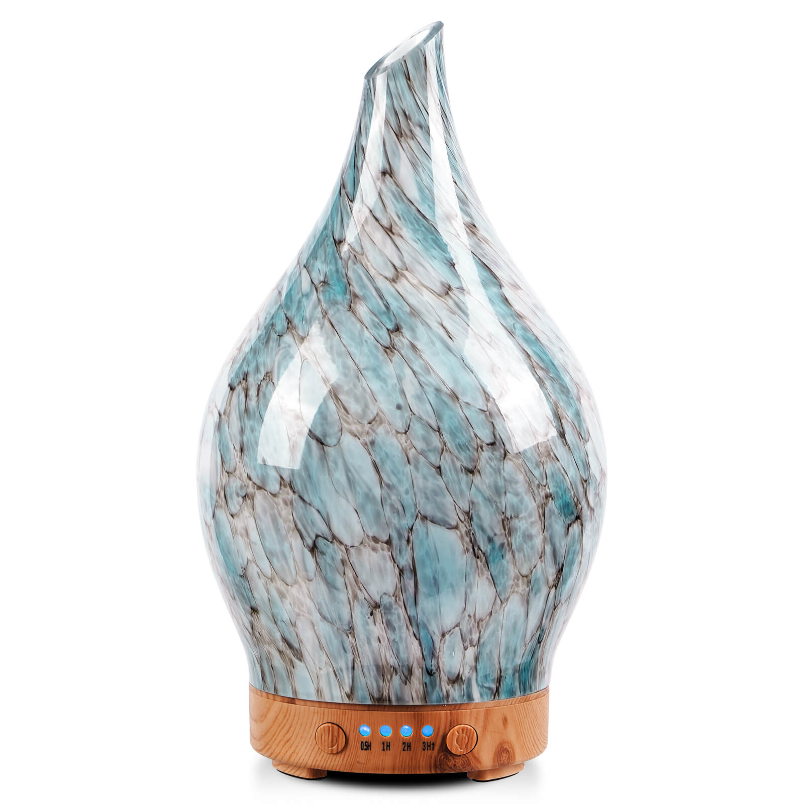 Porseme 100ml Light Blue Glass Essential Oil Diffuser Aromatherapy ...