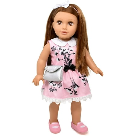 18 Inch Girl Doll, Poseable Fashion Doll with Fine Hair for Styling ...