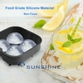 Ice Balls Maker Round Sphere Tray Mold Cube Whiskey Cocktails Silicone ...