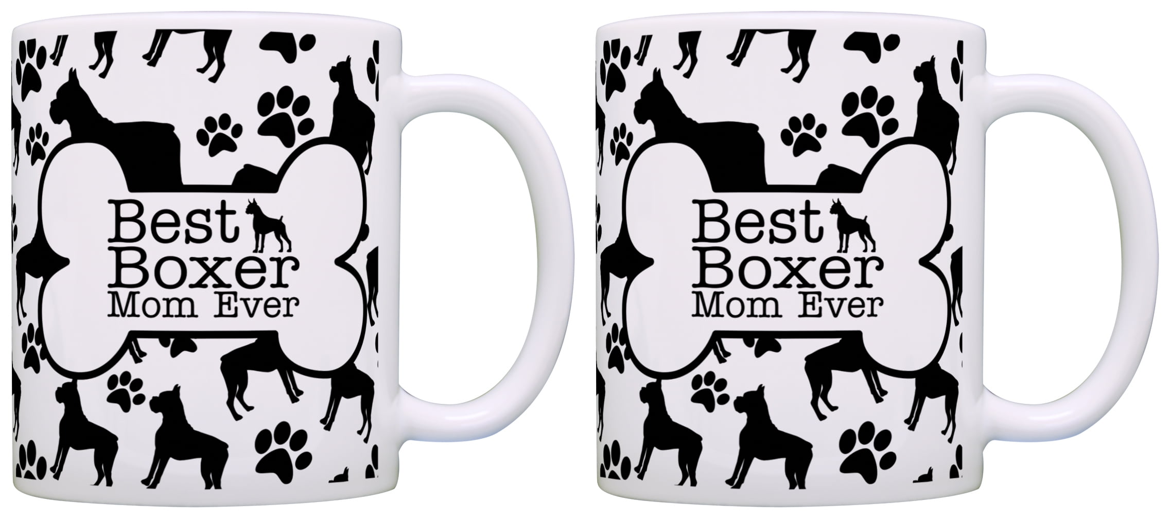 ThisWear Dog People Gifts Best Boxer Mom Ever Paw Pattern Mom Mug 11 ...