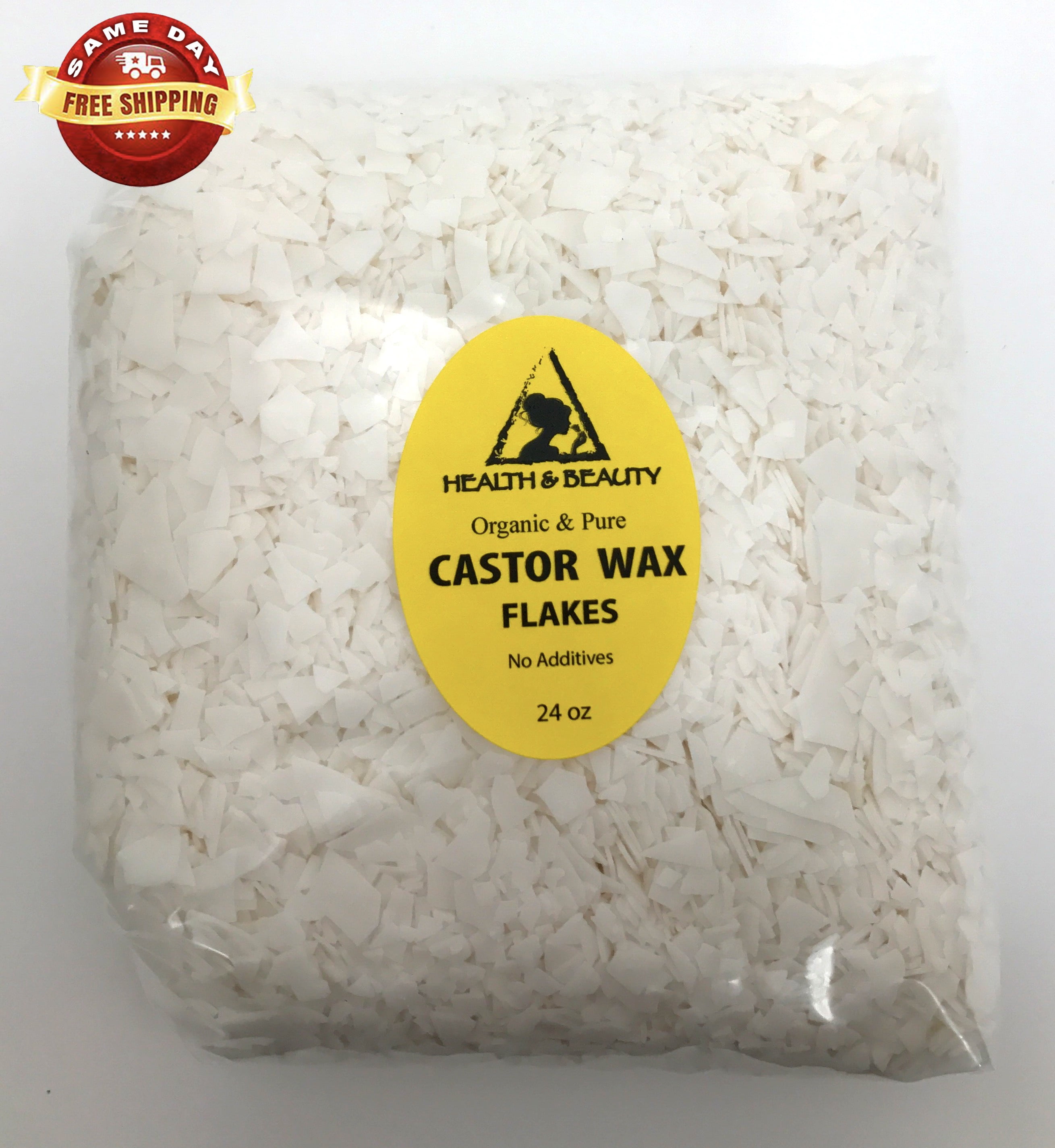 CASTOR WAX FLAKES ORGANIC VEGAN PASTILLES BEADS PREMIUM NATURAL 100% ...