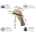 Sun Blocker Unisex Sun Hat with Neck Flap Wide Brim Outdoor Camping ...