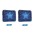 Blue Pentacles Abstract Pattern Quilted Laptop Protective Cases ...