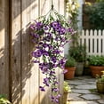 Artificial Flowers,Three Color Petunia Wall Hanging Vine Like ...