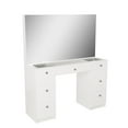 Boahaus Venus Modern White Painted Makeup Vanity Table with Crystal ...