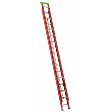 Louisville Ladder 32' Fiberglass Extension Ladder, 31' Reach, 300 lbs ...