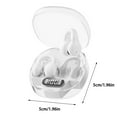 HOZVOMI Wireless Ear Clip Skeleton Conduction Headphones, Bluetooth 5.3 ...